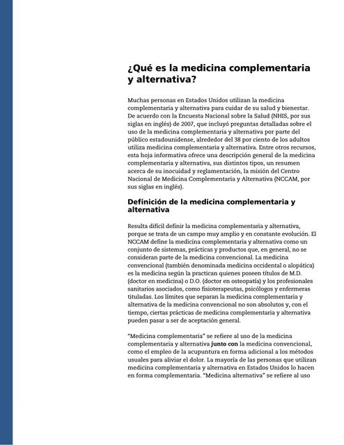 Qué Es La Medicina Alternativa Y Complementaria Medicina Y Farmacia