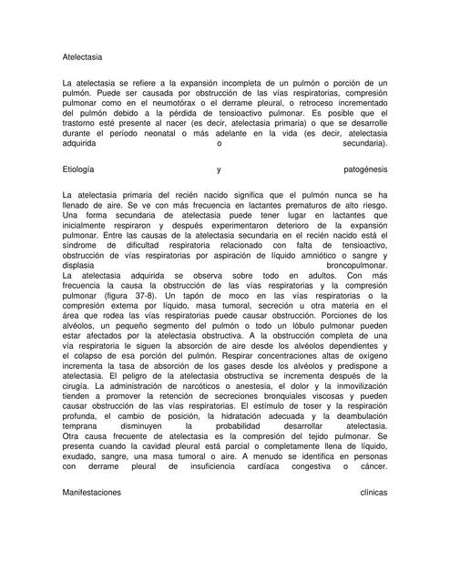 Atelectasia | META | uDocz