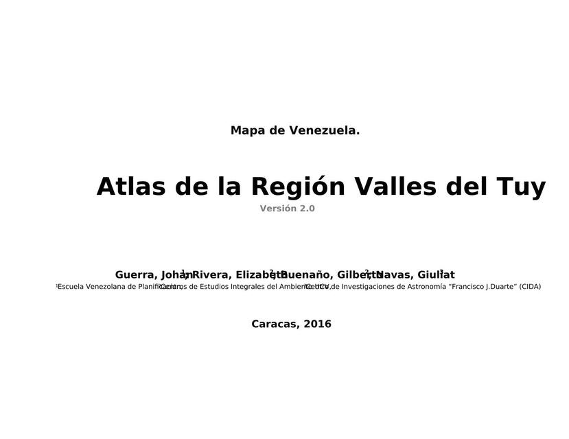 Mapa de Venezuela. Atlas de la Región Valles del Tuy | Historia mundial ...