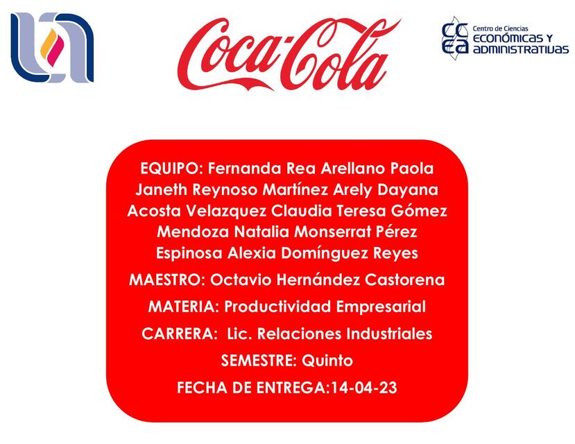 Flashcards de Proyecto. Operaciones de la empresa Coca-cola | Por ...