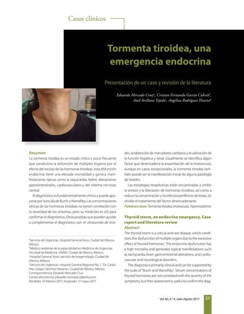 Tormenta tiroidea | apuntesmedicos1 | uDocz