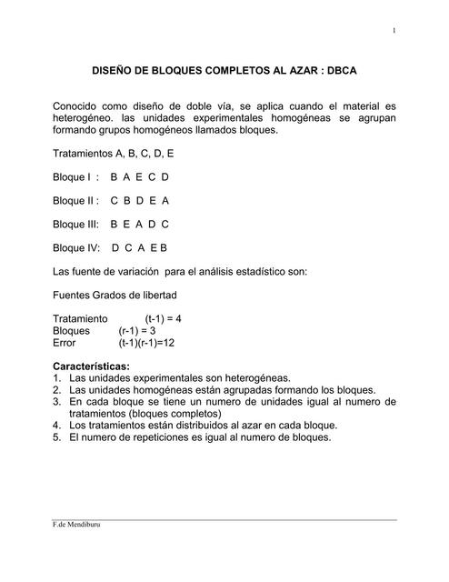Diseño de Bloques Completos al Azar: DBCA | Arnold | uDocz