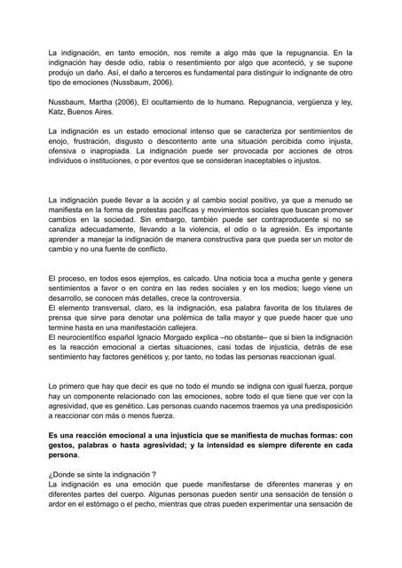 La indignación | Andrea Cano | uDocz