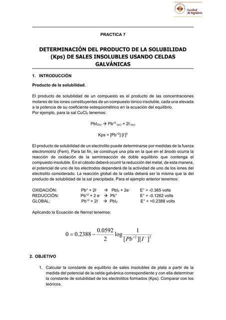 Determinación del Kps | Andrea Cano | uDocz