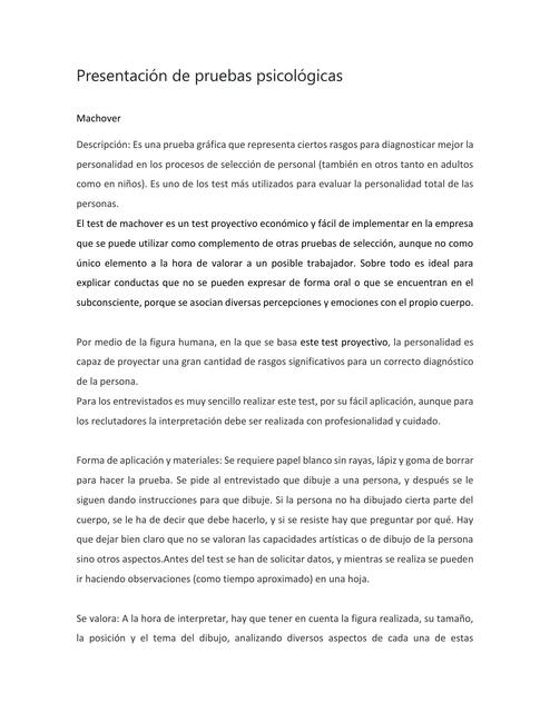 Presentación de pruebas psicológicas | Diego Fernando Cardeña Aquino | uDocz