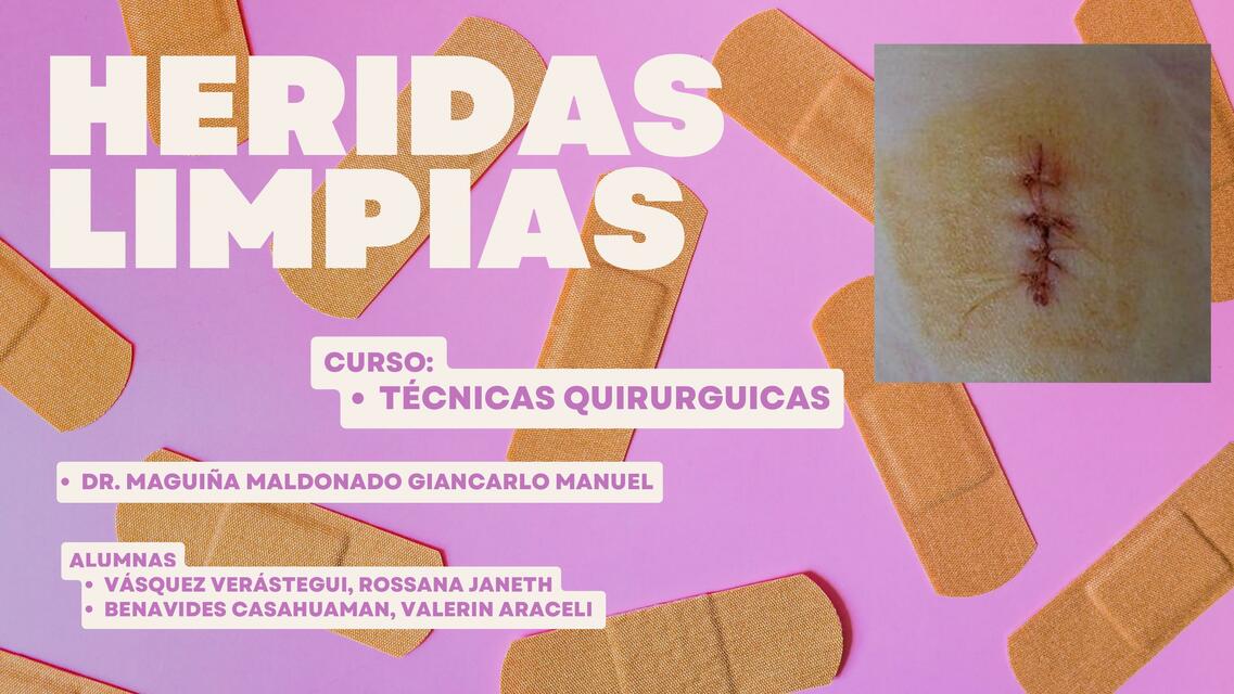 Heridas Limpias | ROSSANA JANETH VASQUEZ VERASTEGUI | uDocz