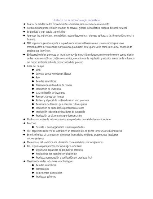 Historia de la Microbiología Industrial | Sofía | uDocz