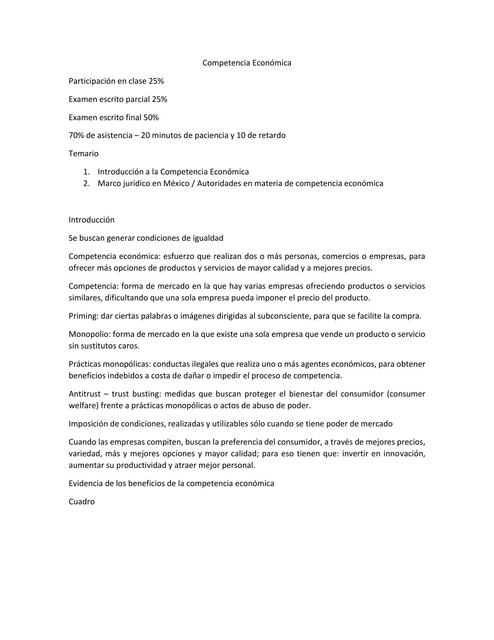 Competencia Económica | Francisco | uDocz