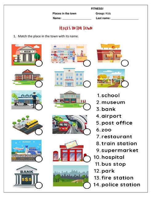 Places In The Town English Activity Laura Angélica Duarte Udocz