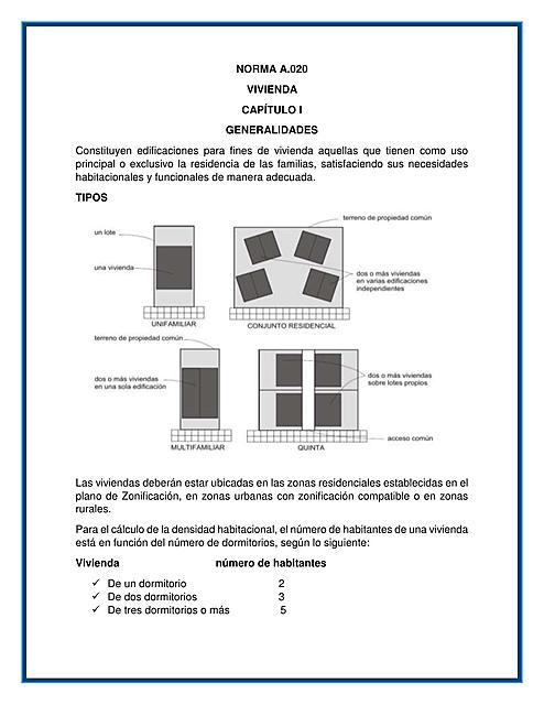 NORMA A 020 VIVIENDA | ALEX CHERO TUÑOQUE | uDocz