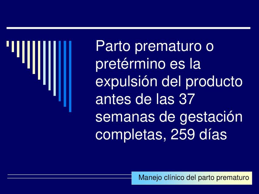 Parto Pretérmino | Enfermería | uDocz