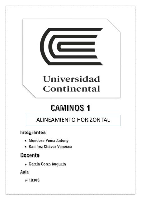 Caminos 1 Alineamiento Horizontal | Vanessa Ramírez | uDocz