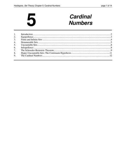 Cardinal numbers | studiosingles1 | uDocz