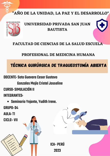 Técnica quirúrgica e traqueostomía abierta | yudith irene seminario injante | uDocz