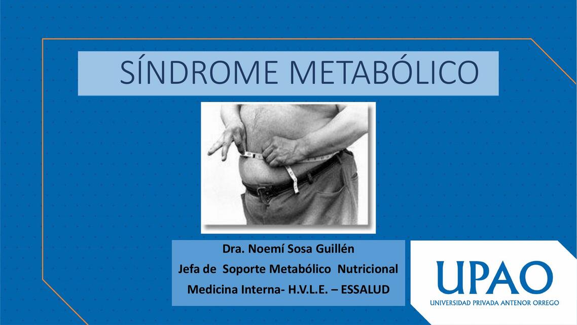 Síndrome metabólico | Erwin Escobar Ordinola | uDocz