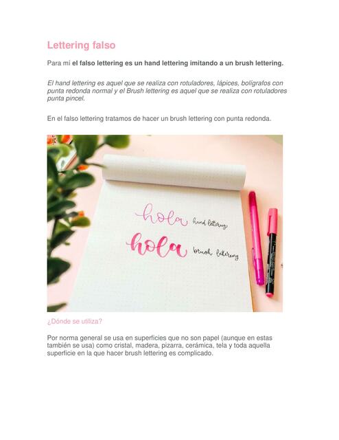 Lettering falso | elestudiante20 | uDocz