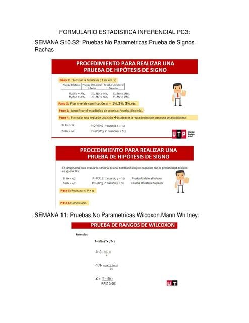 Formulario estadística inferencial | Celia Boulangger | uDocz