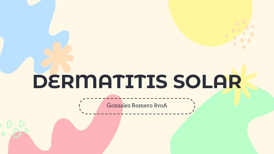 Dermatitis solar | Fernanda | uDocz