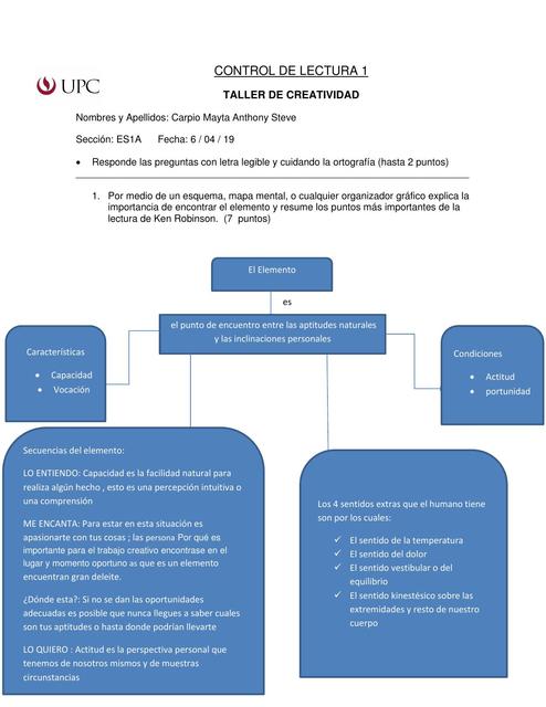 Control de lectura | Anthony Carpio | uDocz