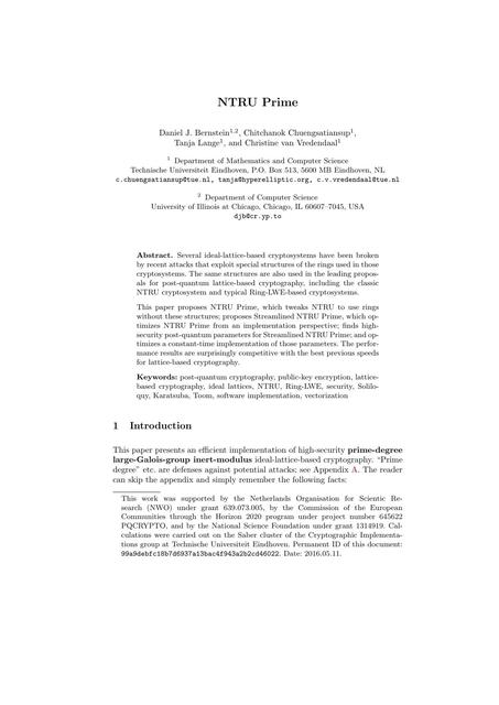 Ntru Prime | HackerNews | uDocz