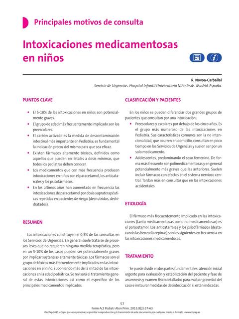 Intoxicaciones medicamentosas | MJ | uDocz