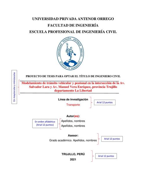 Proyecto de tesis para optar el titulo de ingeniero civil | SMPD | uDocz