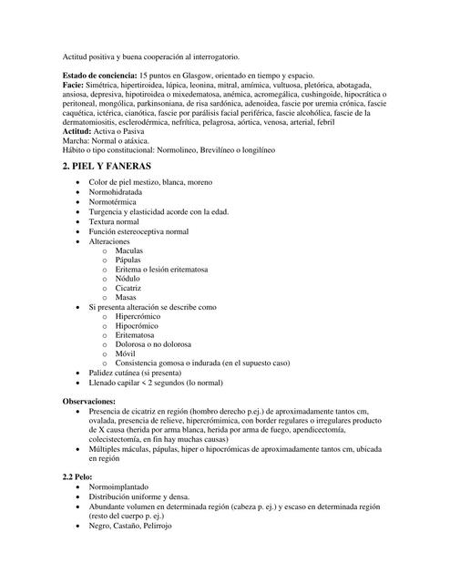Terminos- Glosario de Ejemplo Examen Físico | Melanie Acosta | uDocz