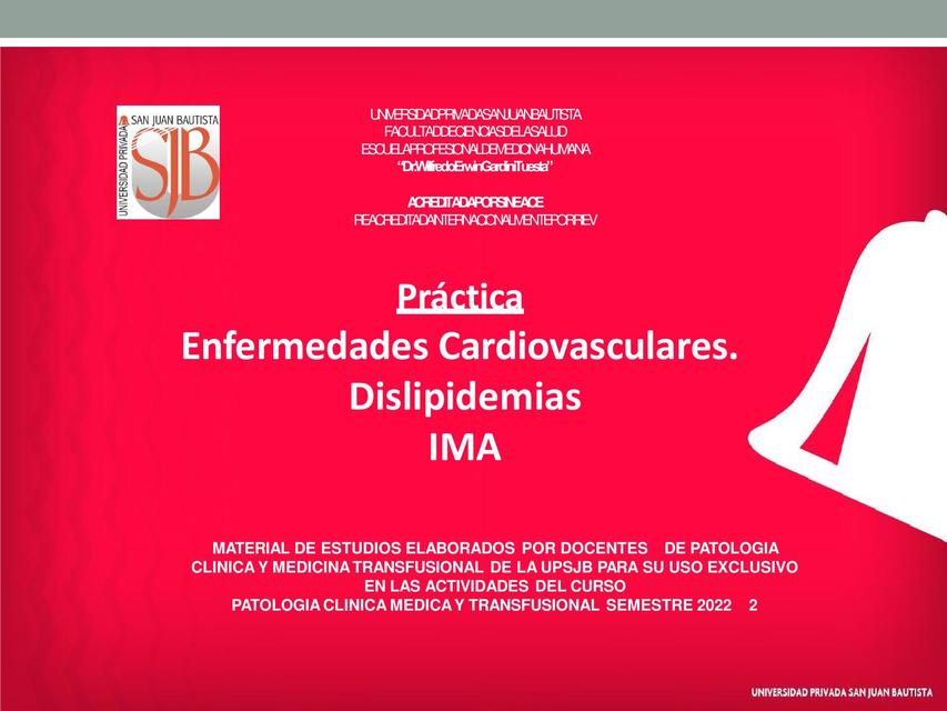 Enfermedades cardiovasculares dislipidemias IMA | sebastian campos | uDocz