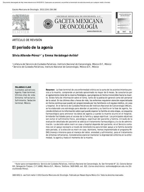 El periodo de la agonía | Elias Calei | uDocz