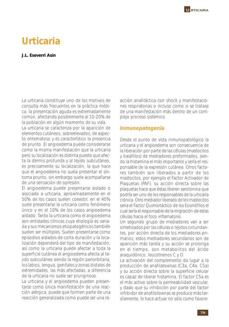 Resúmenes De Urticaria Crónica Descarga Apuntes De Urticaria Crónica
