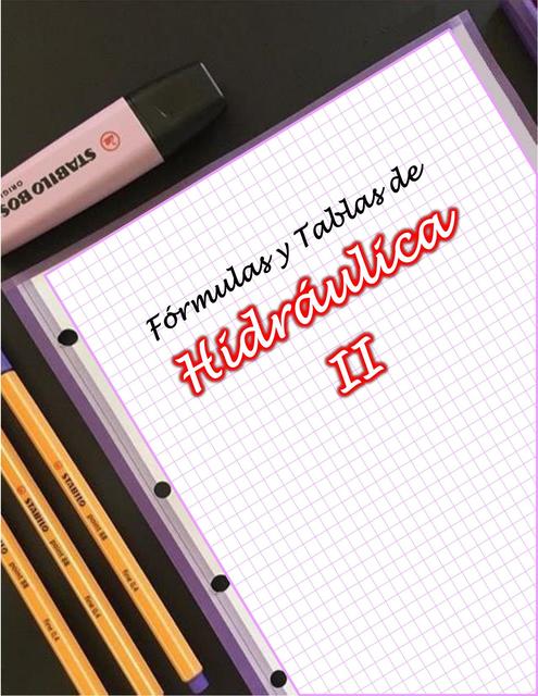 Formulario y Tablas de Hidráulica | Apuntes de Ingenieria Civil | uDocz