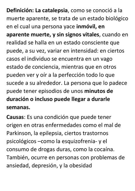Catalepsia | Ambar Gallardo | uDocz