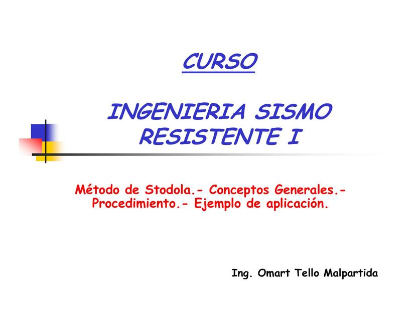 Metodo Stodola | Anon | uDocz