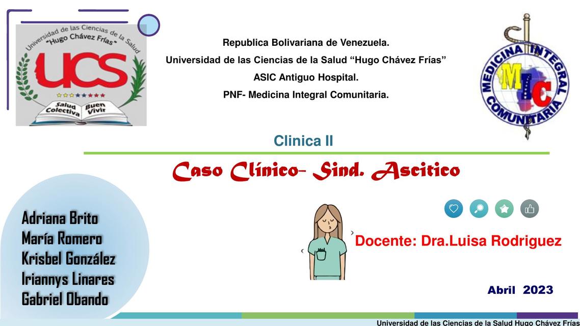 Síndrome Ascítico - Caso clínico | Maria Romero | uDocz