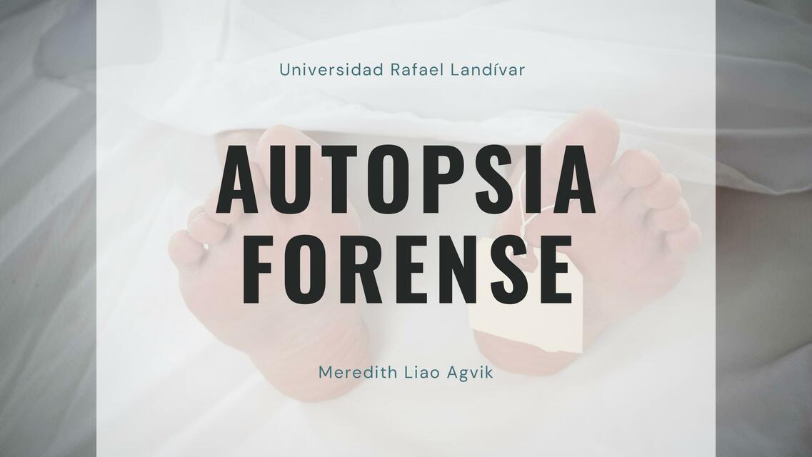 Autopsia forense | Meredith Liao | uDocz