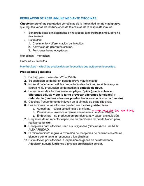 Generalidades de citocinas | Gaby Reyes | uDocz Generalidades de citocinas | Gaby Reyes | uDocz