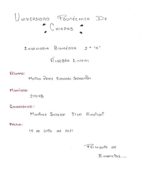 Álgebra Lineal | Sebastián Molina | uDocz