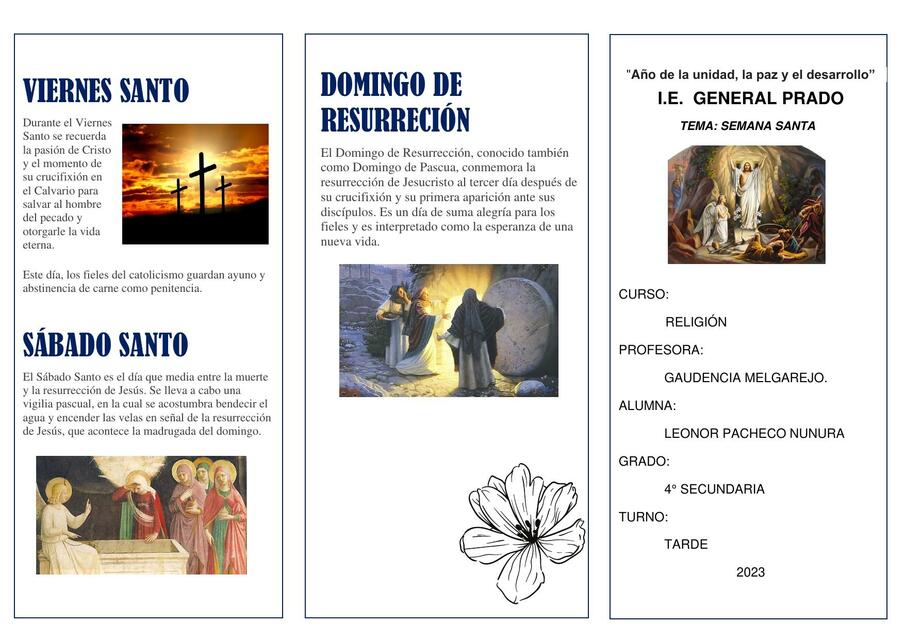 Semana santa | Leonor Pacheco Nunura | uDocz