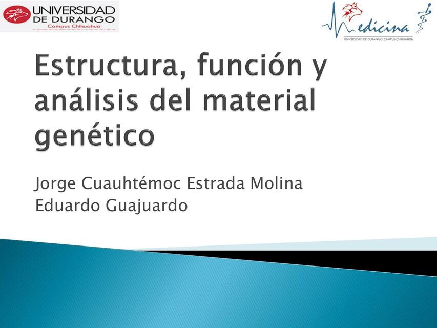 Estructura función y análisis del material genético | Jorge Cuauhtémoc ...