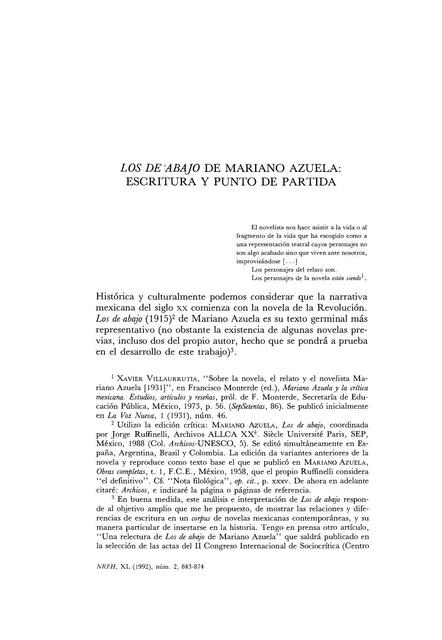 Los de Abajo - Mariano Azuela | Alianza literaria | uDocz