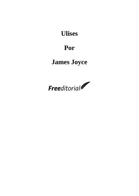 Ulises libro - James Joyce | Alianza literaria | uDocz