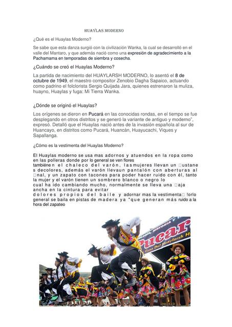 Huaylas moderno | Cami espeza | uDocz