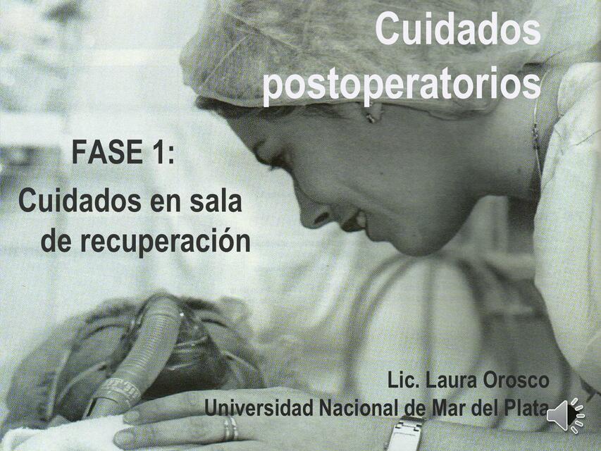 Cuidados postoperatorios inmediatos | Sabrina Gijena | uDocz