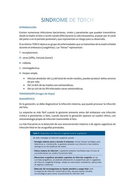 Síndrome de Torch | Roxana López | uDocz