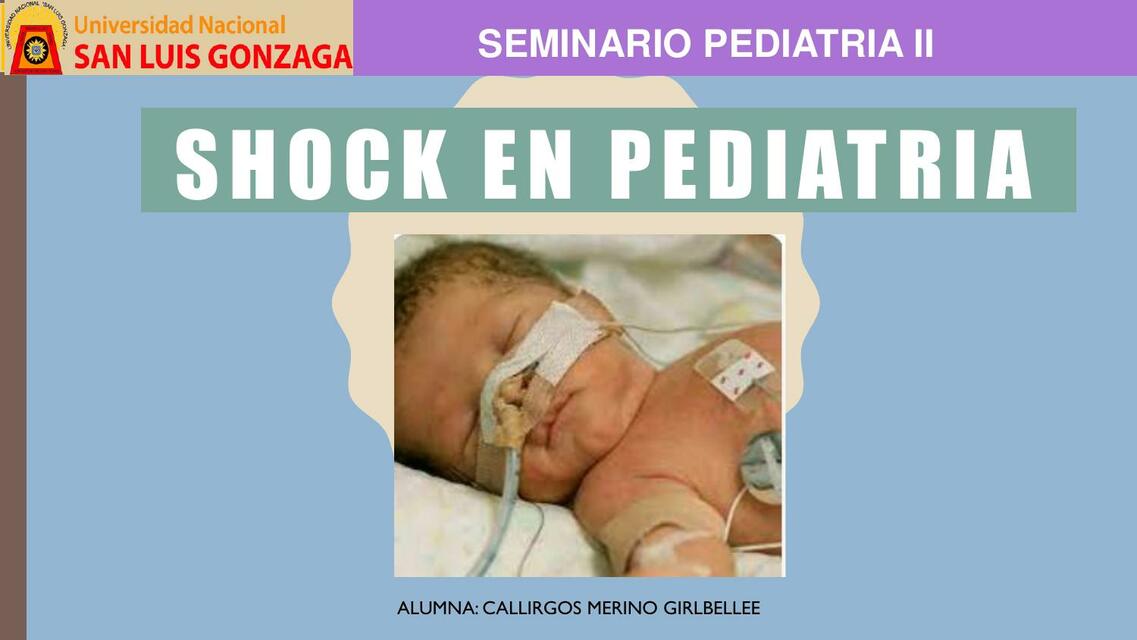 Shock en pediatría | GIRLBELLEE CALLIRGOS MERINO | uDocz