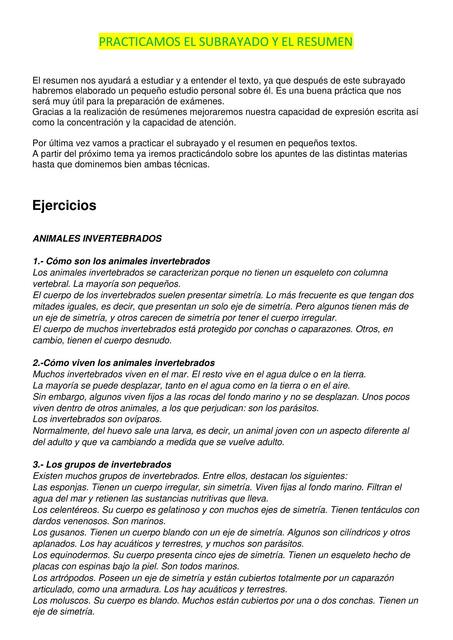 Tarea subrayado | Ed mark | uDocz