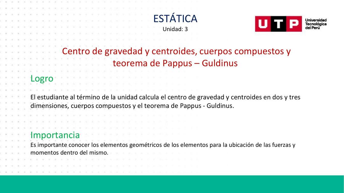Centro de gravedad y centroides, cuerpos compuestos y teorema de Pappus ...
