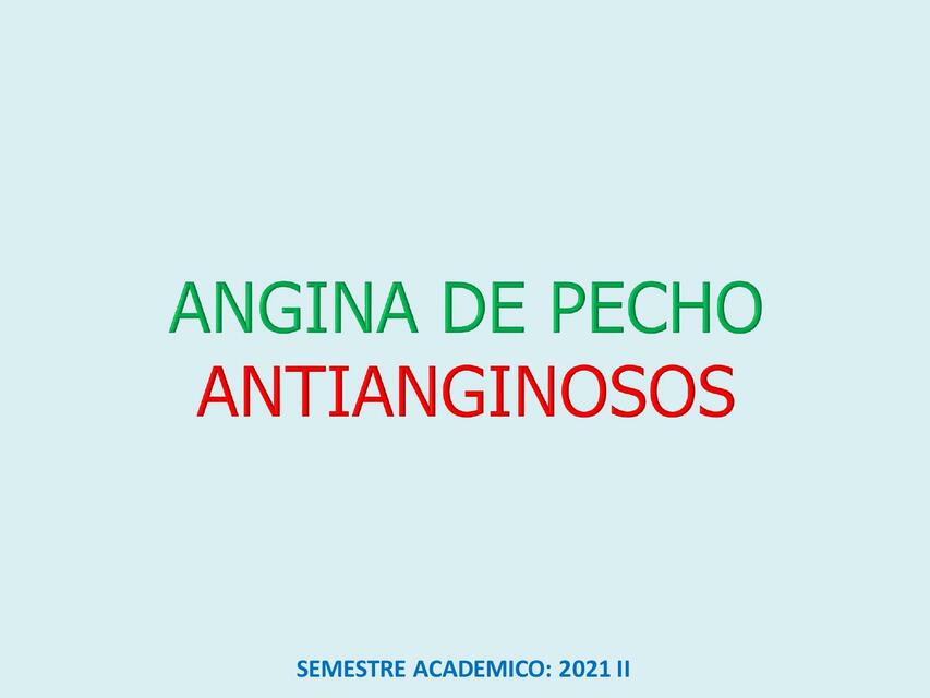 14.1. Farmacología para la Angina de Pecho | LiquidOH愛 | uDocz