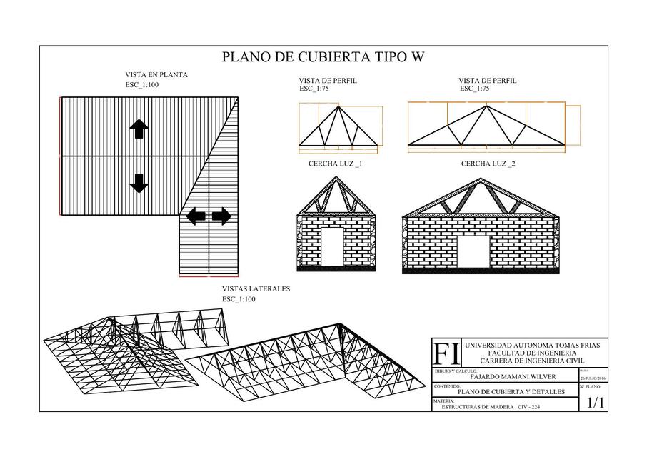 Planos Y Diseños De Cubiertas De Madera