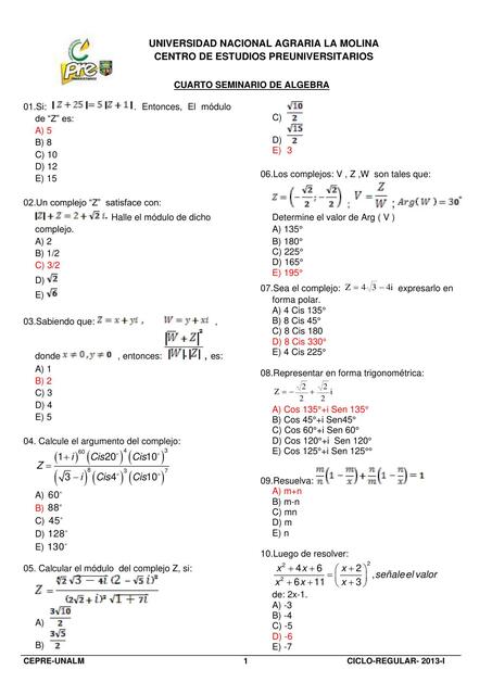 ALG SEMI4 I 1 Algebra | Y. Esther Montoya | uDocz